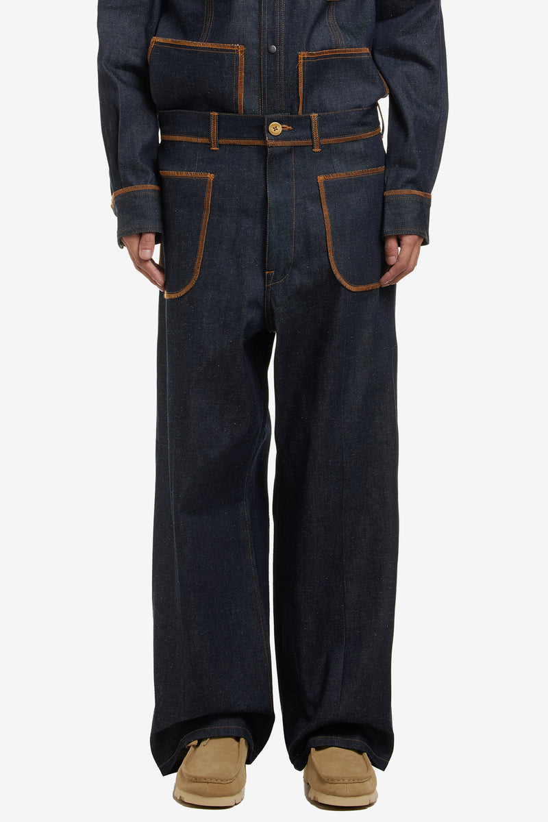 DENIM FLARE PANTS INSIDE OUT | WORKSOUT WORLDWIDE